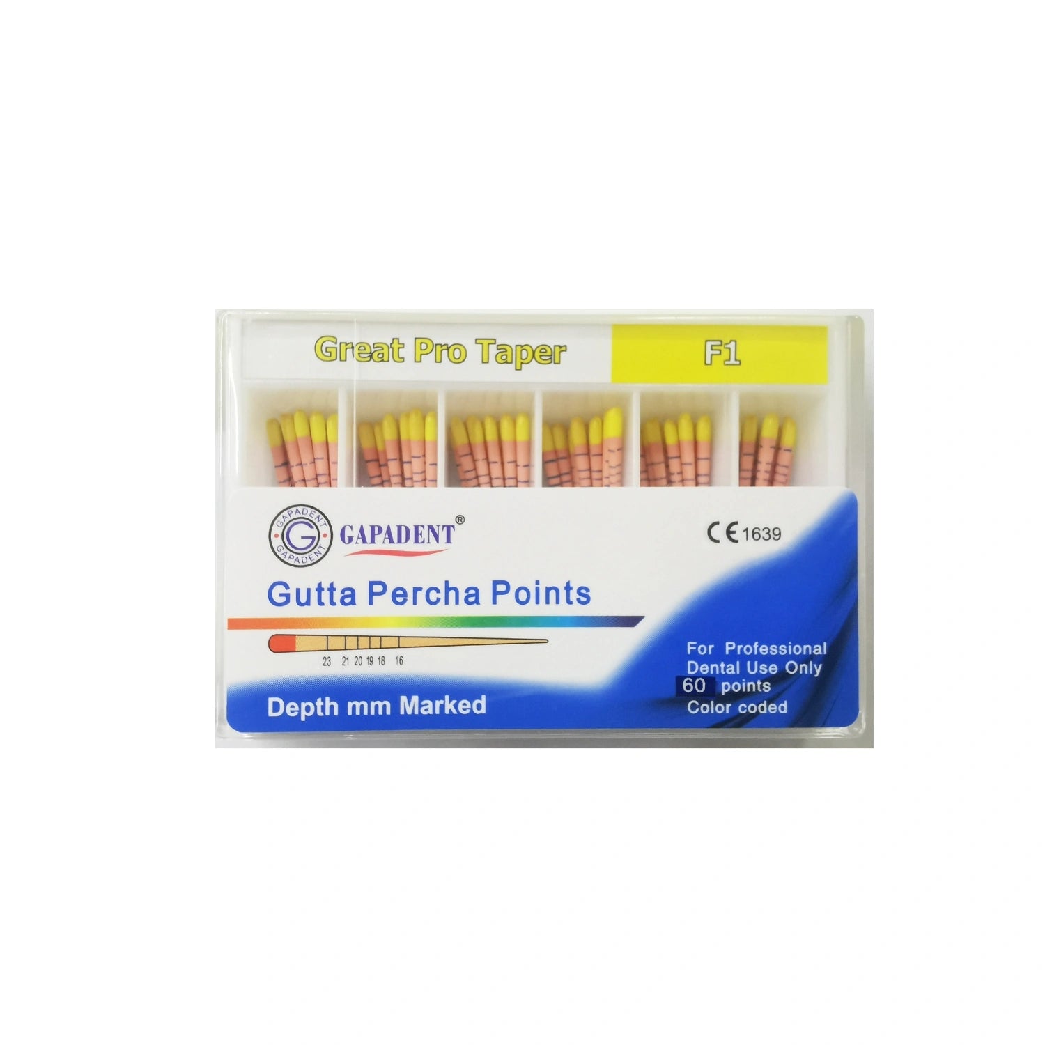 Great Pro Taper Gutta Percha Points-F1 (60 Points) | Buy now | VSDent