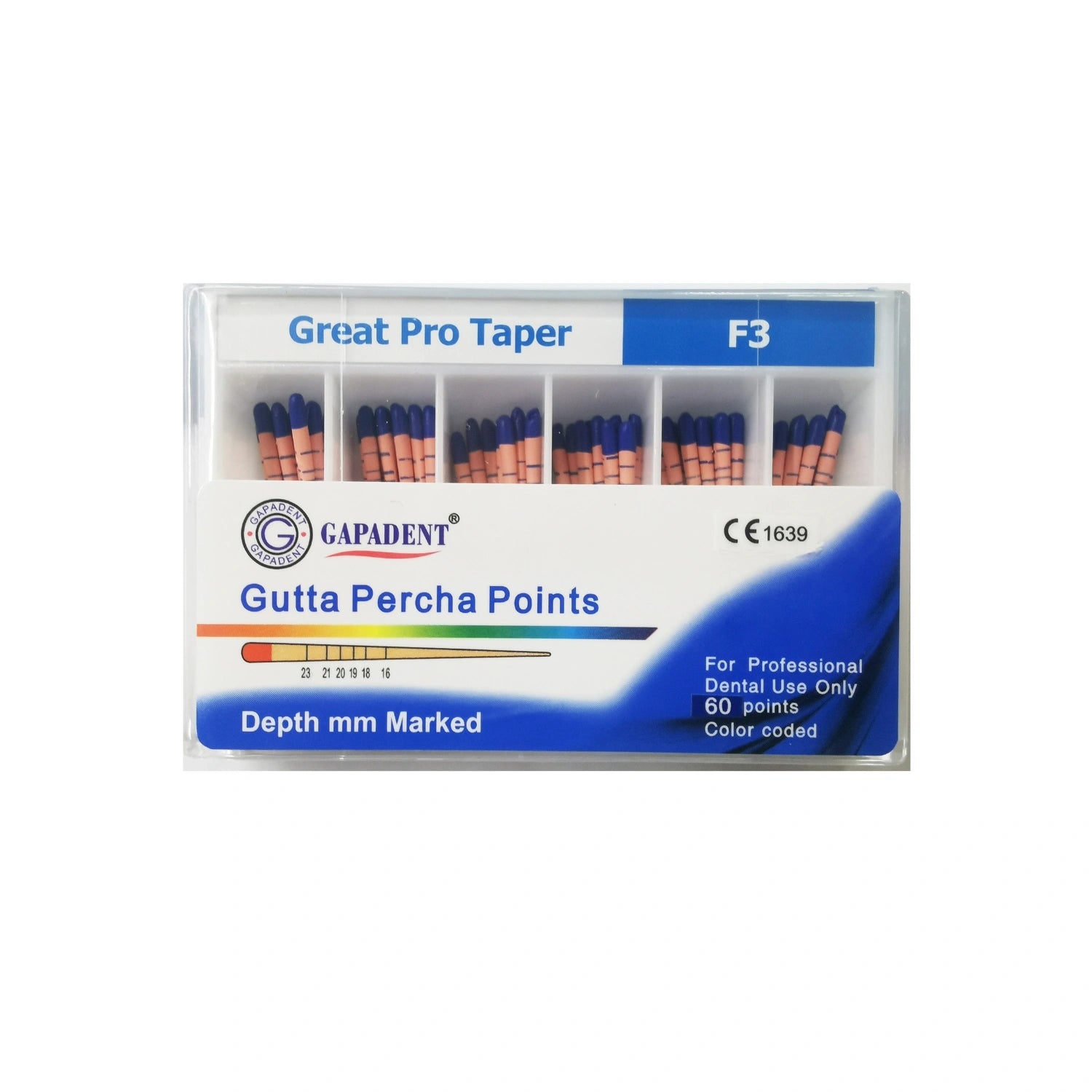 Great Pro Taper Gutta Percha Points-F3 (60 Points) | Shop now | VSDent