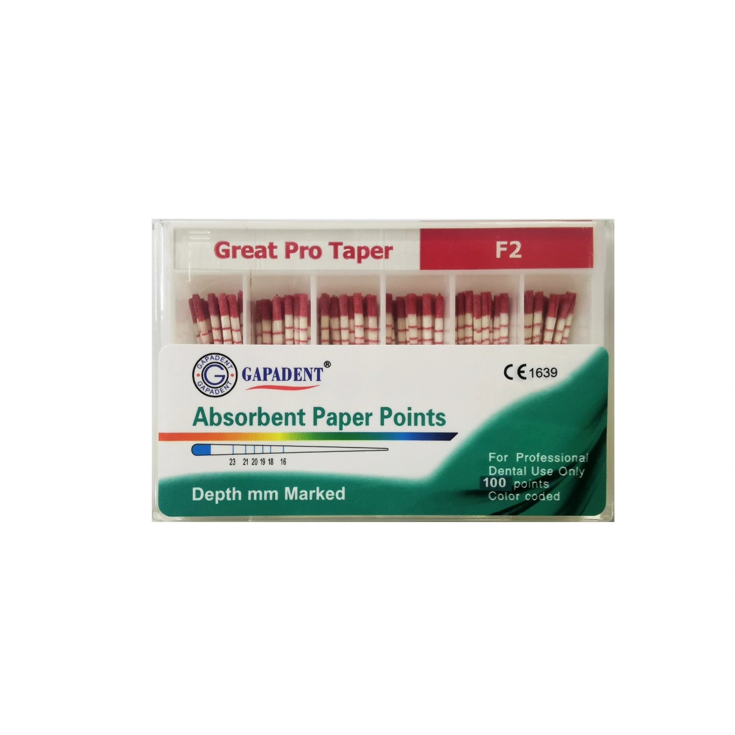 Great Pro Taper Absorbent Paper Points-F2 (100 points) | VSDent